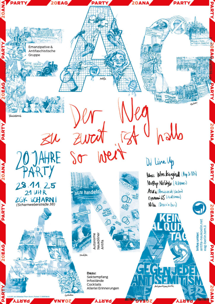 28.11.: 20 Jahre EAG & ANA – Geburtstagsparty – Autonome Neuköllner Antifa